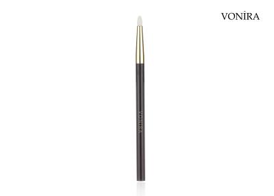 China Vonira Custom Wholesales Natural White Goat Hair Flat Dark Brown Handle Eye Pencil Makeup Brush for sale