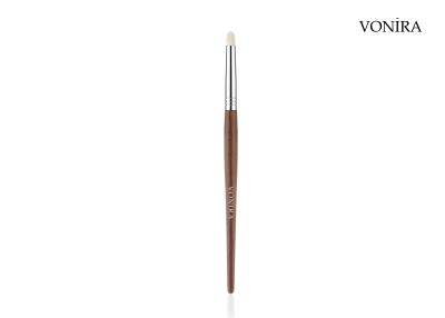 China Vonira Custom Wholesale Natural White Goat Hair Brown Ebony Handle Makeup Eye Corner Brush for sale
