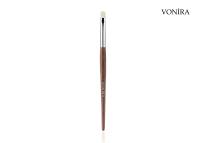 China Vonira Custom Wholesale Natural White Goat Hair Brown Ebony Handle Makeup Small Eye Blender Brush for sale