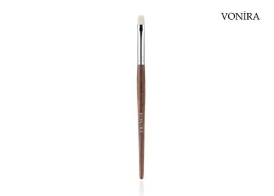 China Vonira Custom Wholesale Natural White Goat Hair Brown Ebony Handle Makeup Small Eye Blender Brush for sale