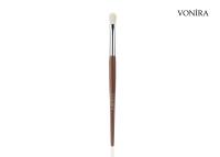 China Vonira Custom Wholesale Natural White Goat Hair Brown Ebony Handle Makeup Eye Lid Blending Brush for sale