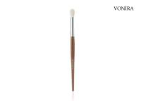 China Vonira Custom Wholesale Natural White Goat Hair Brown Ebony Handle Smoky Eye Diffusing Brush for sale