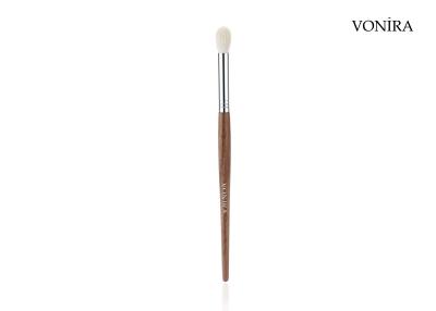 China Vonira Custom Wholesale Natural White Goat Hair Brown Ebony Handle Smoky Eye Diffusing Brush for sale