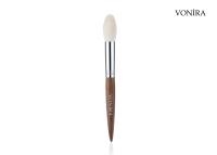 China Vonira Custom Wholesale Natural White Goat Hair Brown Ebony Handle Face Makeup Highlighter Brush for sale