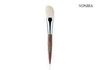 China Vonira Custom Wholesale Natural White Goat Hair Brown Ebony Handle Face Makeup Contour Blush Brush for sale