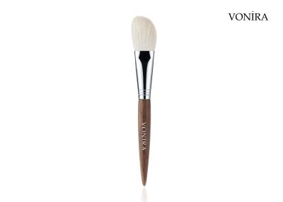 China Vonira Custom Wholesale Natural White Goat Hair Brown Ebony Handle Face Makeup Contour Blush Brush for sale