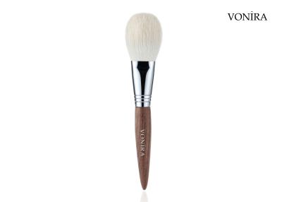 China Vonira Custom Wholesale Natural White Goat Hair Brown Ebony Handle Face Makeup Powder Bronzer Brush for sale