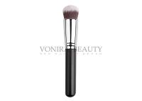 China Short Kabuki Buffer Private Label Makeup Brushes Round Buffing Brush for sale