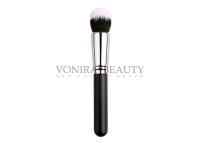 China Round Duo Fiber Foundation Buffing Makeup Brush Private Label Cosmetic Brushes for sale