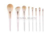 China 8pcs Soft Matte Gold Bio Tech Synthetic Hair Brush for sale