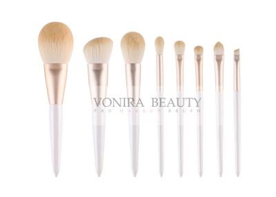 China 8pcs Soft Matte Gold Bio Tech Synthetic Hair Brush for sale