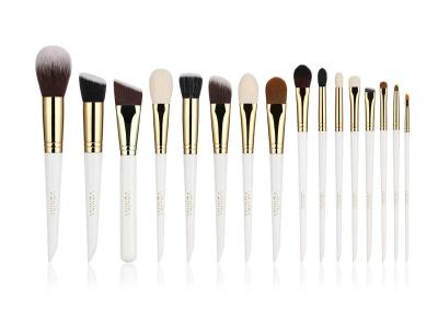 China Vonira Artisan Studio 16pcs Makeup Brushes Kit With Gold Copper Ferrule Wooden Handles for sale