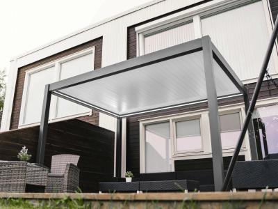China Automatic Aluminum Louvered Pergola with 180-220 km/h Wind Resistance and 60-100 cm Snow Load Capacity for sale