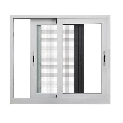 China Triple Slider Aluminum Sliding Window with Mosquito Mesh - 1.4mm Profile & 5mm Glass Options - Custom Sizes for sale