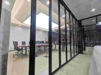 China Black Soundproof Aluminum Bifold Doors with 5-Year Warranty and Custom Sizes for Residential & Commercial Use for sale
