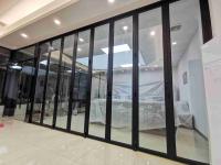 China Black Soundproof Aluminum Bifold Doors with 5-Year Warranty and Custom Sizes for Residential & Commercial Use for sale