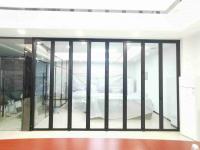 China Black Soundproof Aluminum Bifold Doors with 5-Year Warranty and Custom Sizes for Residential & Commercial Use for sale