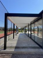 China Durable Powder Coated Aluminium Pergola with 5-Year Warranty and Automatic Louver Roof System for sale