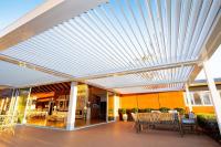 China Industrial Outdoor Aluminium Pergola with 5-Year Warranty and Custom Powder Coating Thickness Options for sale