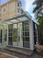 China Luxury Prefab Glass Sunroom WY-SR01 with High Light Transmission and Customizable Sizes for Outdoor Living for sale