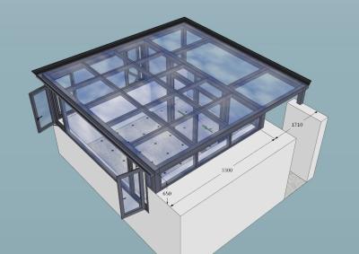China Customizable Glass Roof Sunroom with Aluminum Frame - Snow & Rain Resistant for Villa Applications for sale