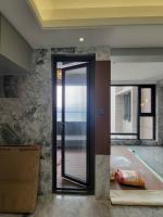 China 2mm Aluminum Casement Doors with Double Glazing - Waterproof Powder Coated Swing Entry Doors for Home & Office for sale
