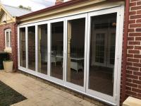 China WY-Tec Aluminum Folding Doors 1.0mm-2.0mm Thickness with Single/Double Glazed Glass for Commercial Use for sale