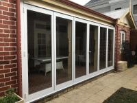 China WY-Tec Aluminum Folding Doors 1.0mm-2.0mm Thickness with Single/Double Glazed Glass for Commercial Use for sale