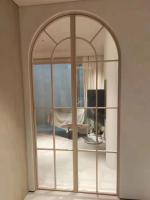 China Black Powder Coating Aluminium French Doors with 5mm-12mm Tempered Glass and 1.4mm-2.0mm Frame Thickness for sale
