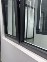 China Aluminum Casement Windows 90 Degree Open White Black 12mm Glass Fiberglass Screen for sale
