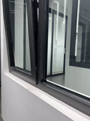 China Aluminum Casement Windows 90 Degree Open White Black 12mm Glass Fiberglass Screen for sale