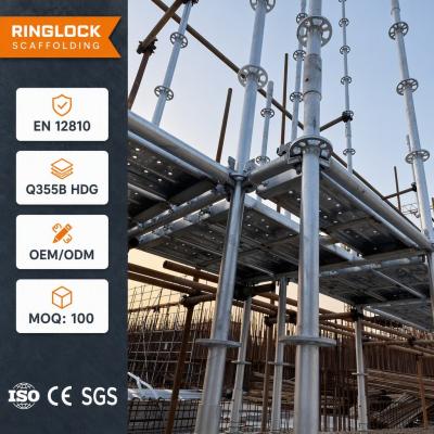 China Forged Rosette Q355B HDG Ringlock Scaffold EN 12810 For Building Formwork for sale