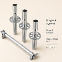 China Forged Rosette Q355B HDG Ringlock Scaffold EN 12810 For Building Formwork for sale
