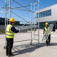 China Non Slip Steel Scaffolding Plank With Hooks / Mesh Surface EN 12811 BS 1139 for sale