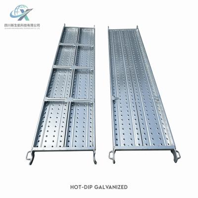 China Durable Perforated Galvanized Steel Catwalk Anti Slip For Ringlock Scaffolding Tower for sale