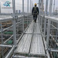 China Durable Perforated Galvanized Steel Catwalk Anti Slip For Ringlock Scaffolding Tower for sale
