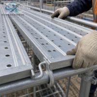 China Durable Perforated Galvanized Steel Catwalk Anti Slip For Ringlock Scaffolding Tower for sale
