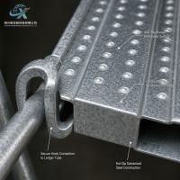China Galvanized Q195 / Q235 Steel Scaffold Walkboard With Integrated Hook System for sale