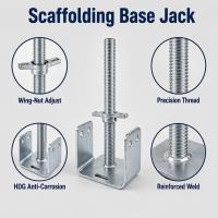 China Premium EN1065 HDG Q235 Scaffold Screw Base Jack With Reliable Load Capacity for sale