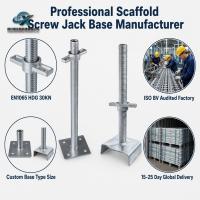 China Heavy Duty Galvanized Adjustable Base Plate Screw Jack Q235 With Stable Performance for sale