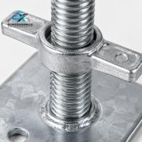 China Heavy Duty Galvanized Adjustable Base Plate Screw Jack Q235 With Stable Performance for sale