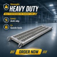 China EN1065 Scaffolding Part Industrial Scaffolding Walkboard With Perforated Working Surface for sale