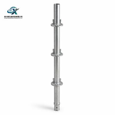 China OEM Q355B Galvanized Base Collar Scaffolding Vertical Standard 48.3mm Custom Length for sale