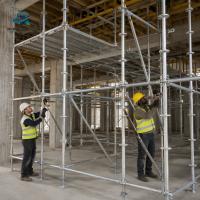 China OEM Q355B Galvanized Base Collar Scaffolding Vertical Standard 48.3mm Custom Length for sale