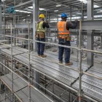 China HDG Steel Scaffold Plank 240mm Wide U Channel Walkway Platform Anti Slip for sale