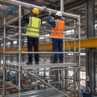 China Perforated Steel Scaffolding Part HDG Metal Scaffolding Planks For Construction Access for sale