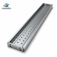 China OEM Anti Skid Scaffolding Part Perforated Steel Catwalk With Drainage Holes / Secure Hooks for sale