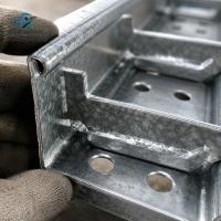 China OEM Anti Skid Scaffolding Part Perforated Steel Catwalk With Drainage Holes / Secure Hooks for sale
