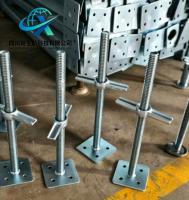 China Galvanized Steel Adjustable Screw Jack Base Durable Support For Scaffolding for sale