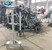 China Galvanized Steel Adjustable Screw Jack Base Durable Support For Scaffolding for sale